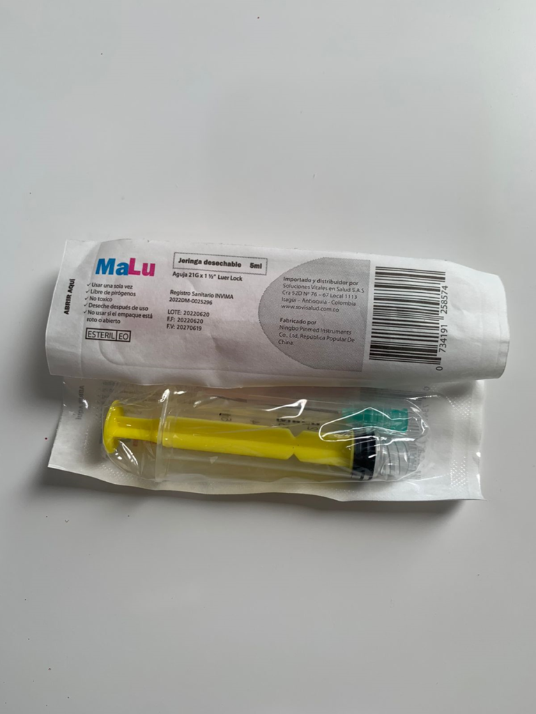 Jeringa desechable de colores MaLu | Venta de Medicamentos y Equipos ...